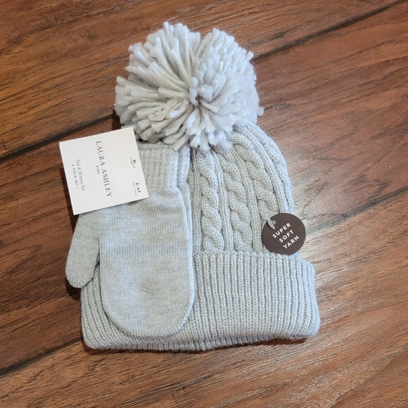 Laura Ashley | Accessories | Laura Ashley Hat Mittens Set | Poshmark